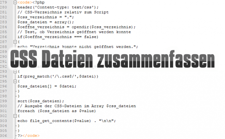 CSS Dateien mit PHP zusammenfassen – Konzept-Welt.de
